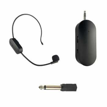 Jual (COD)BESCLOVE Wireless Microphone 2.4G Call Center Headset with Receiver - SI01 -Alazka ...
