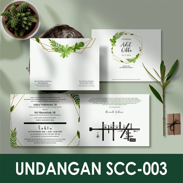 Jual Undangan pernikahan blangko griya scc-003 nikah simple DIY Print ...