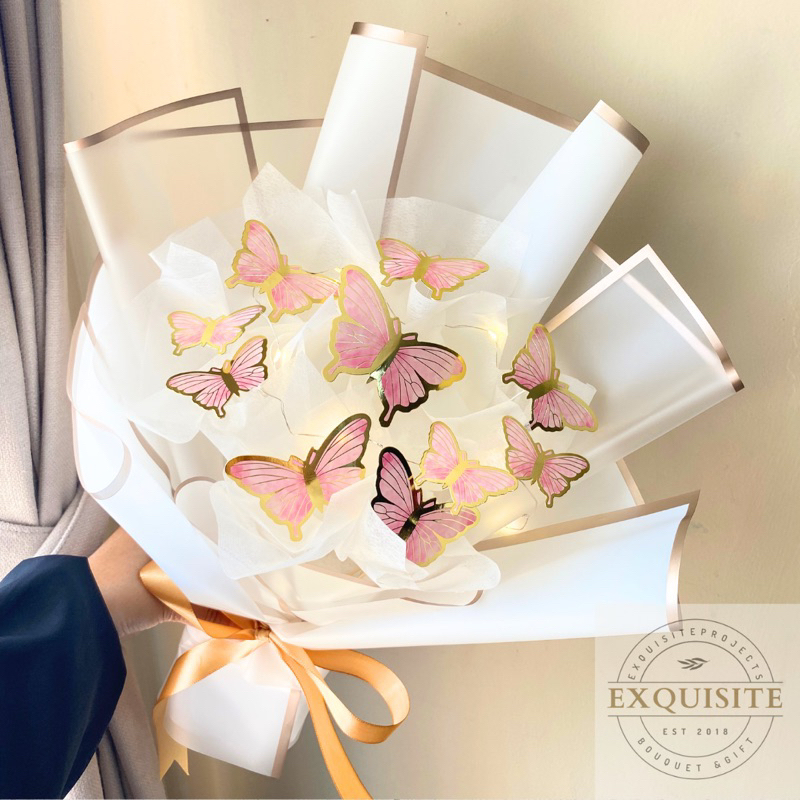 Jual Buket Kupu Kupu dengan Lampu LED Butterfly Bouquet Viral | Shopee ...
