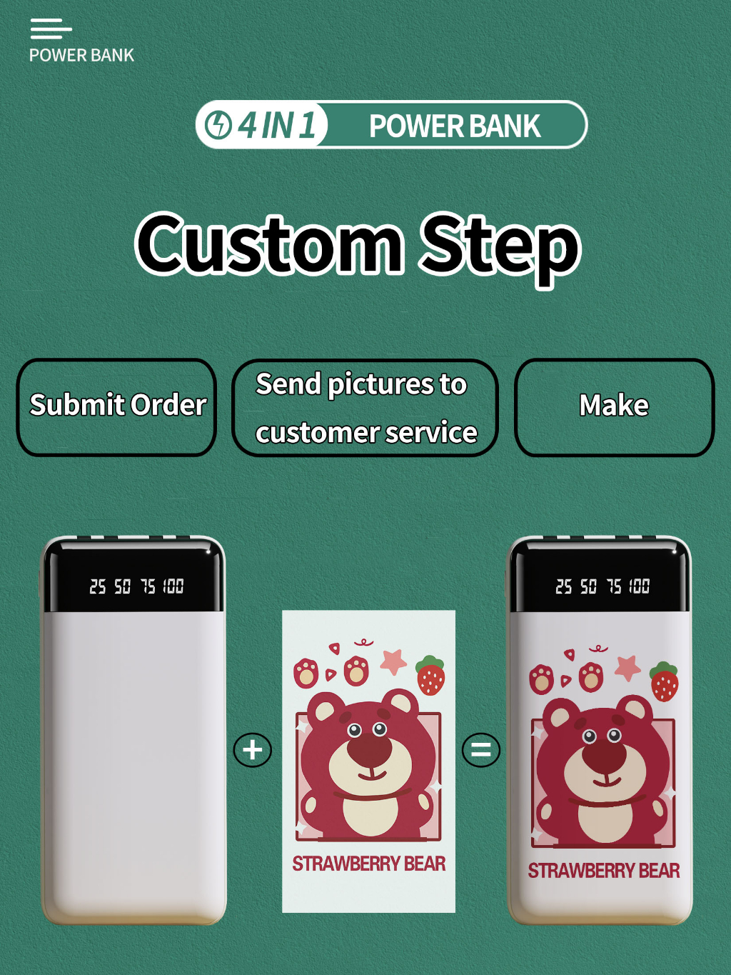 Jual SUTU Custom Powerbank 20000 mah Fast Charging Lucu Gaya kartun ...