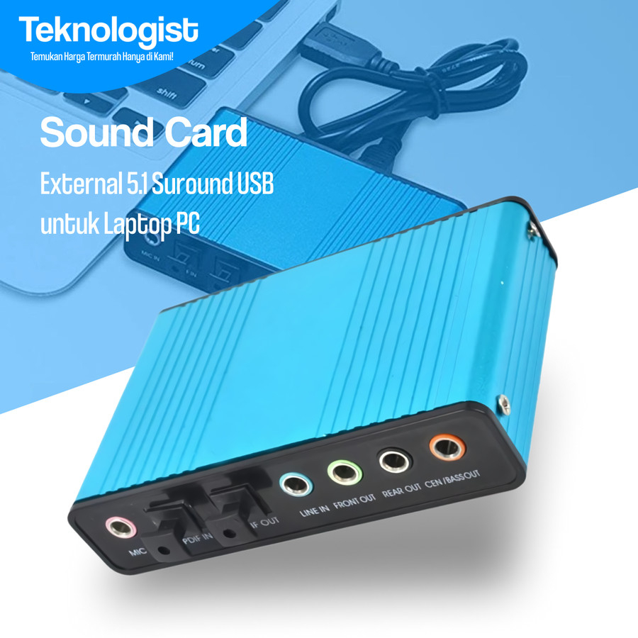 Jual Sound Card External 5.1 Suround USB untuk Laptop PC Soundcard ...