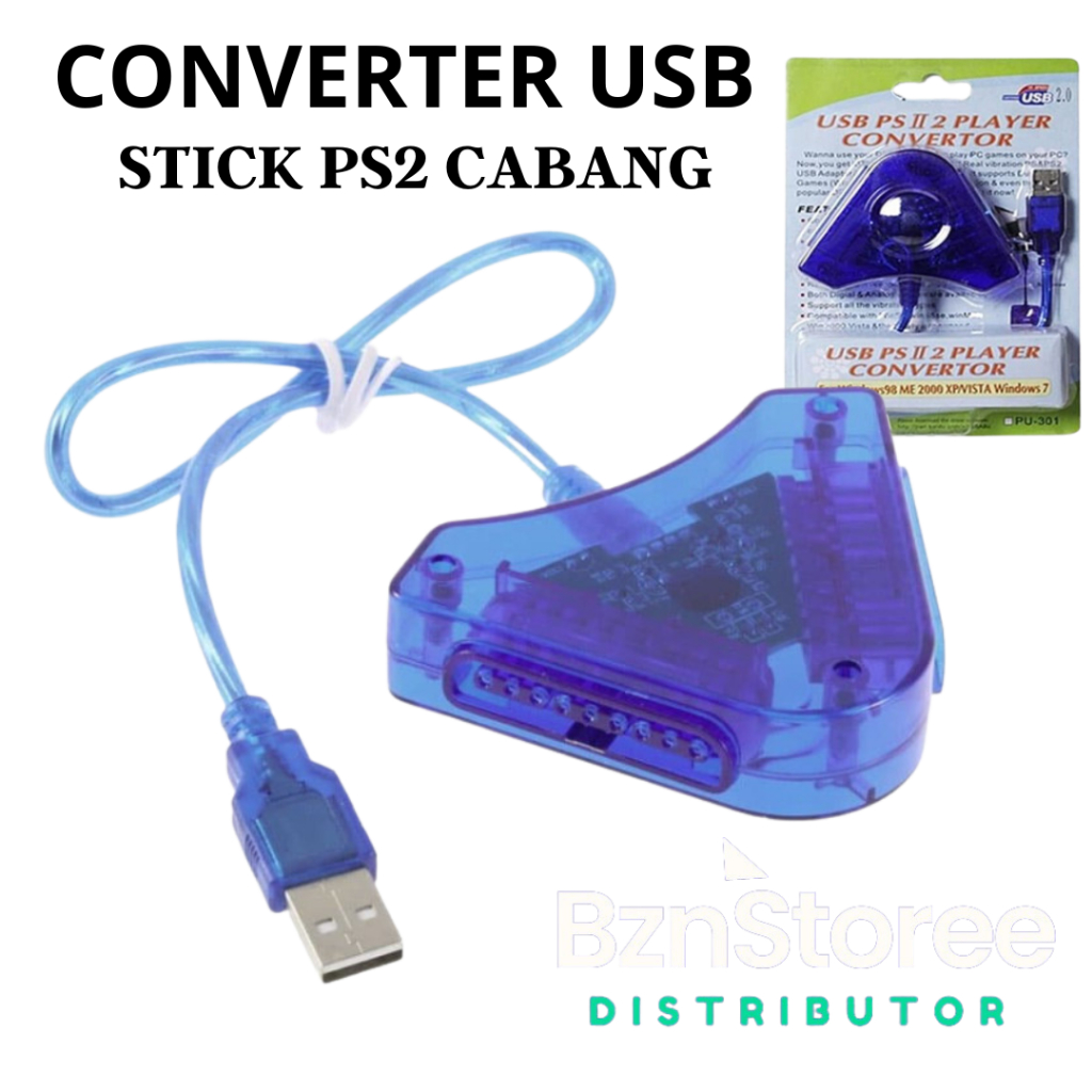 Jual converter Stick PS2 to USB PlayStation / converter ps 2 ...