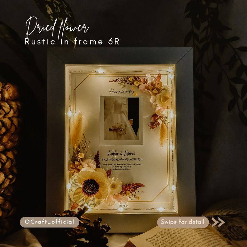 Jual (VER 2) RUSTIC IN FRAME 6R 3D | Hadiah wisuda | hadiah pernikahan ...