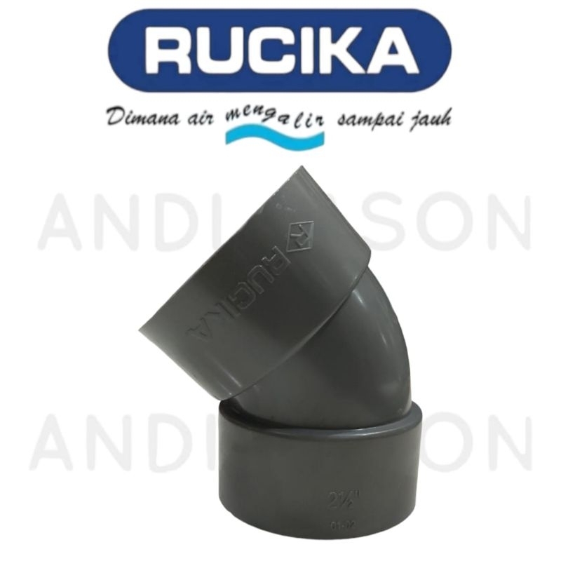 Jual ELBOW RUCIKA 45 DERAJAT 2" INCH DV KNEE PVC 2" 45 DERAJAT ELBOW 2 | Shopee Indonesia