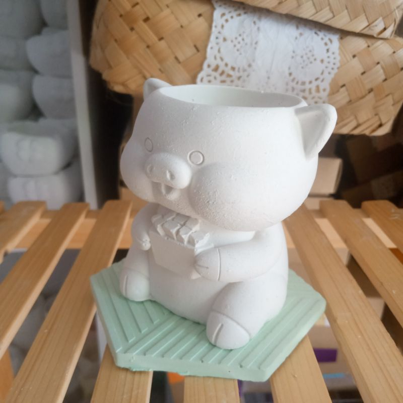 Jual Patung Pot mini sukulen Warna Putih Polos Pot Hias Home Decor ...