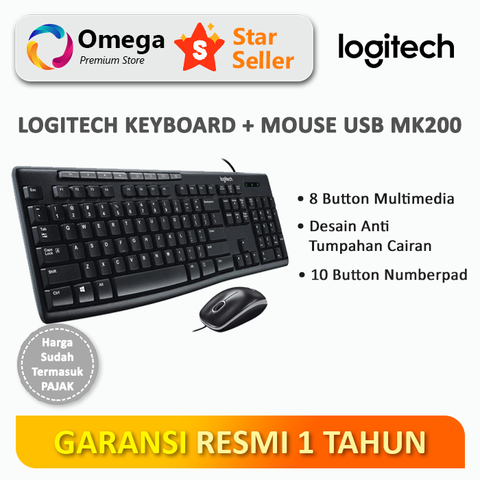 Jual Keyboard Mouse Logitech Mk200 Shopee Indonesia