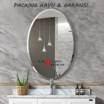 Jual Cermin Led Oval Bevel Aesthetic Scandinavian Vintage Tempel ...