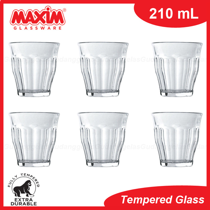 Jual 1 SET 6 PCS MAXIM Gelas Espresso/Gelas Latte/Coffee Latte Tempered ...