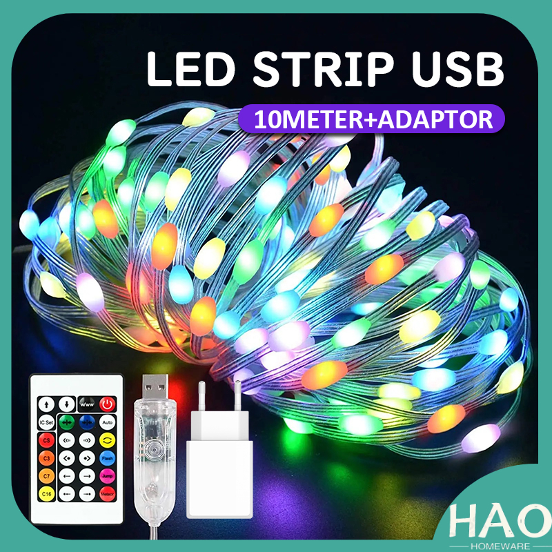 Jual Lampu Hias LED Strip USB 10 Meter + Adaptor / Lampu Dekorasi LED ...