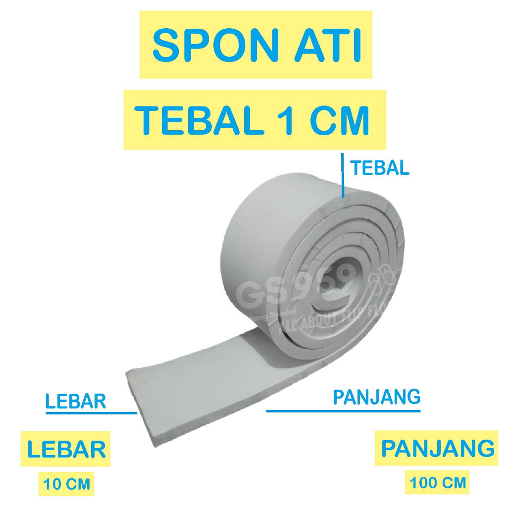 Jual SPON ATI / BUSA ATI / SPON EVA TEBAL 1 CM WARNA PUTIH BENTUK ...