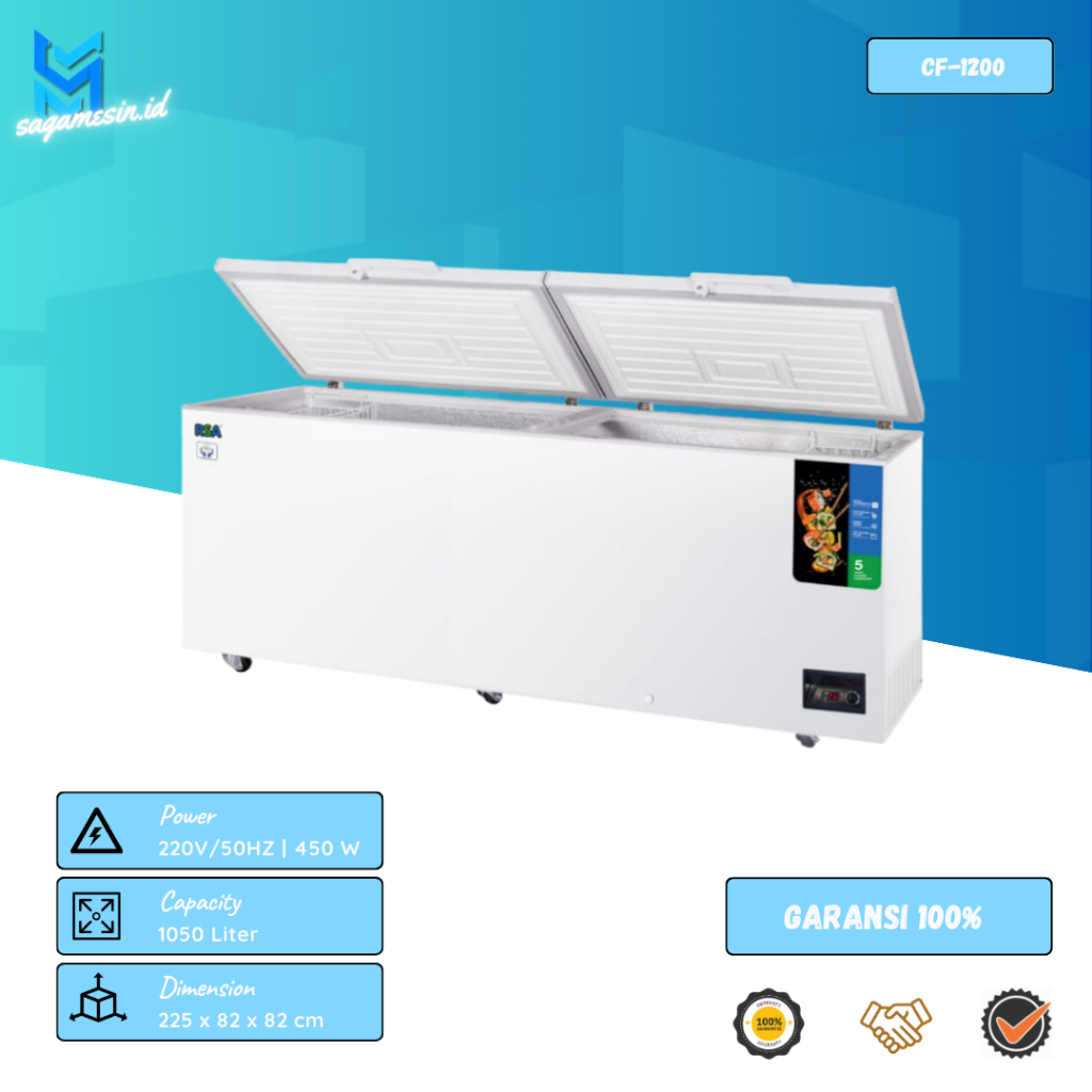 Jual Chest Freezer RSA CF-1200 | Chest Freezer RSA 2 Pintu | Chest Freezer RSA 1200 Liter ...