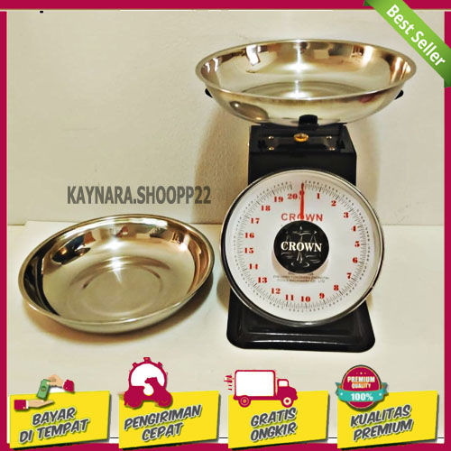Jual Timbangan Jarum/Analog/Duduk/Mangkok/Laundry Merk Crown 20KG ORIGINAL PRODUK | Shopee Indonesia