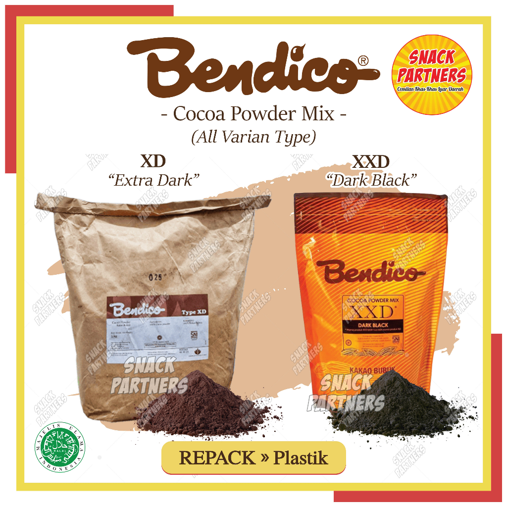 Jual BENDICO XD XXD - Pure Cocoa Powder Mix Repack 100 250 500 GR ...
