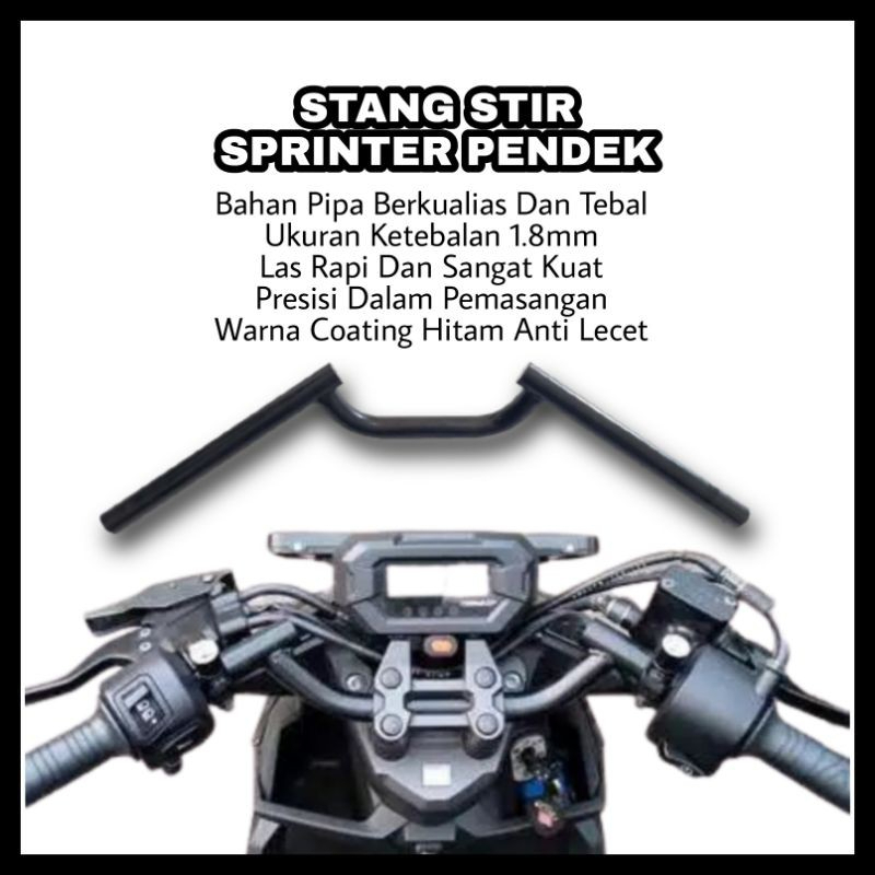 Jual Stang Setang Stir Setir Fatbar Sprinter Pendek Beat Street Vixion ...