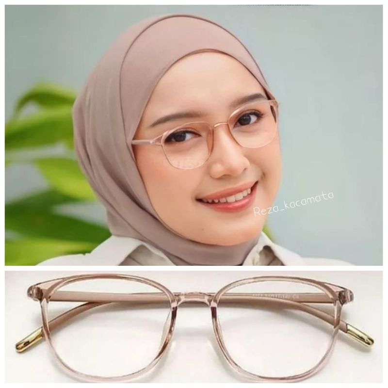 Jual Kacamata Minus Wanita Lentur Oval Photocromic Anti Radiasi 5004 | Shopee Indonesia