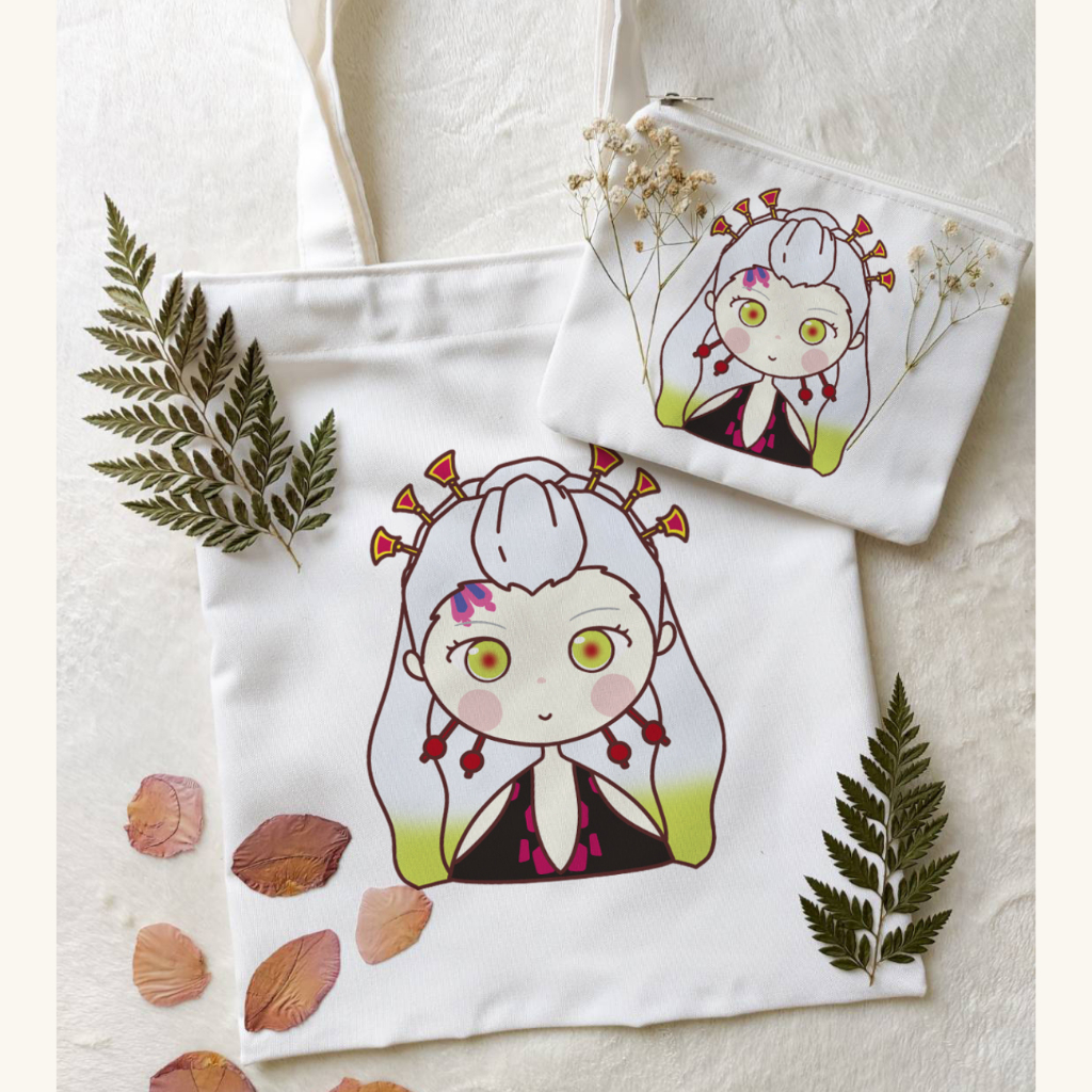 Jual DEMON SLAYER UPPER & LOWER MOON VERSION TOTE BAG + PENCIL CASE ...