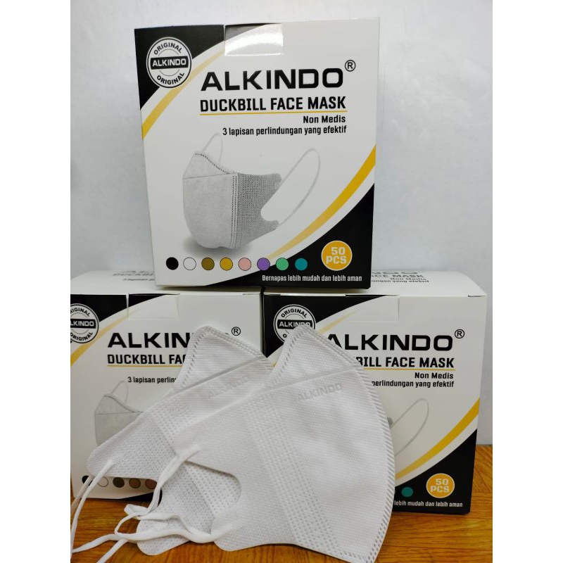 Jual MASKER DUCKBILL ALKINDO 3 PLY ISI 50 PCS | Shopee Indonesia