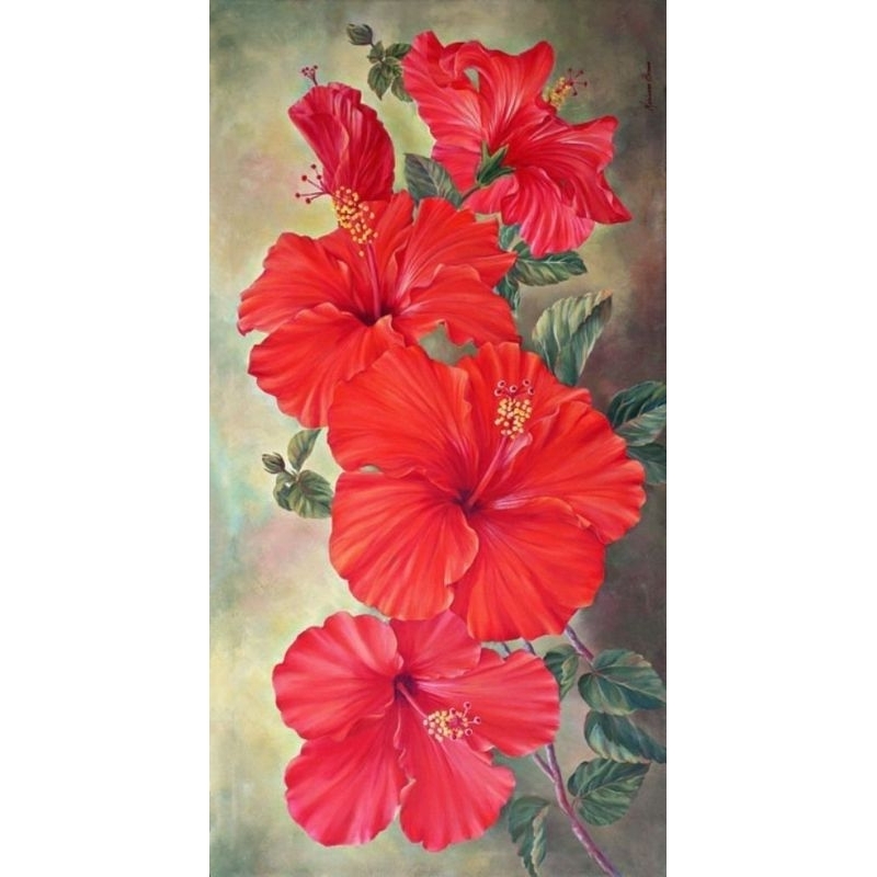 Jual hiasan dinding poster bunga sepatu plus FIGURA ukuran 53*35 ...