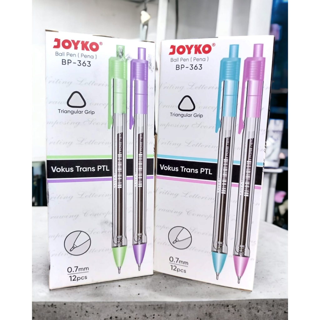Jual BALL PEN PULPEN PENA JOYKO BP-363 VOKUS PTL PASTEL TRANSPARANT 0.7 mm BOLPEN MURAH HITAM ...