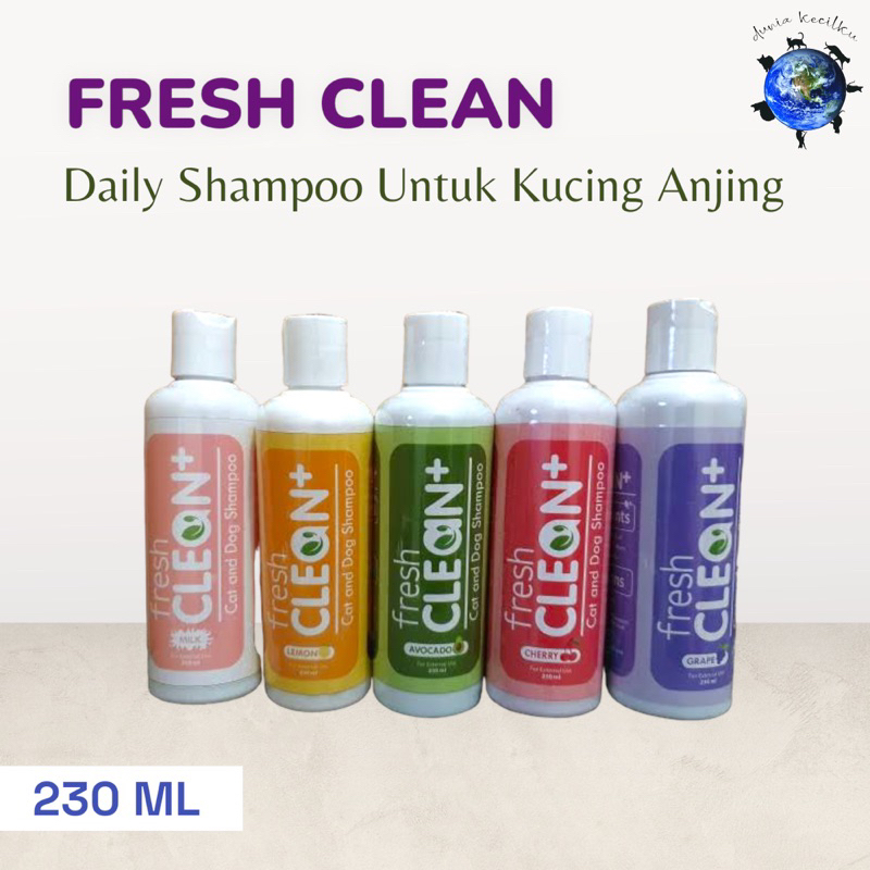 Jual Fresh Clean Daily Shampo - Shampoo Kucing Anjing (230 ML) | Shopee ...