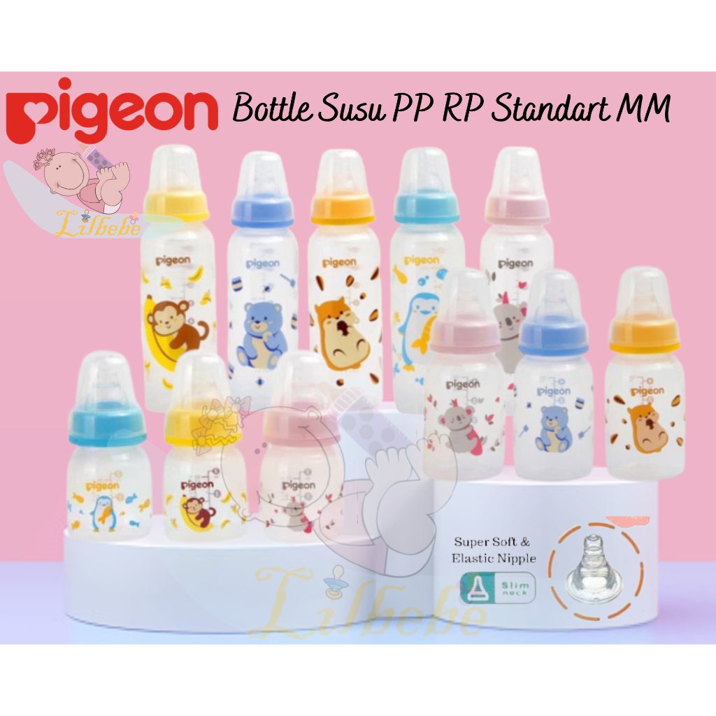 Jual Pigeon Botol Susu PP RP Standard MM Bayi 0+ Bulan Newborn Nipple Dot Peristaltic Ulir ...