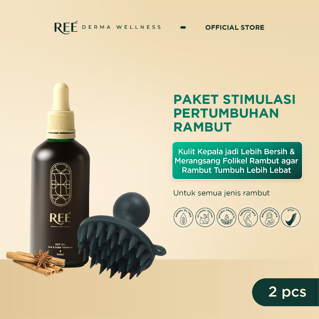 Jual Ree Derma Wellness - Bundle Special Price - Scalp Massager & Hot ...