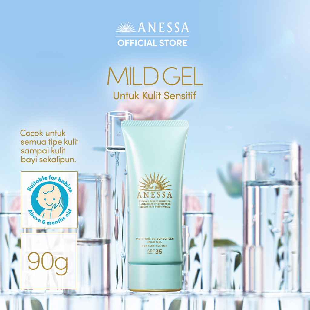 Jual Anessa - Moisture UV Sunscreen Mild Gel 90g - Sunscreen Kulit Normal / Kering SPF 35+ PA ...