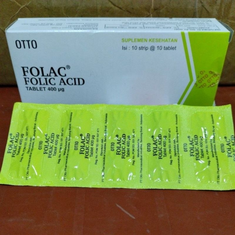 Jual Folac tablet strip isi 10 / folic acid / asam folat / vitamin zat ...