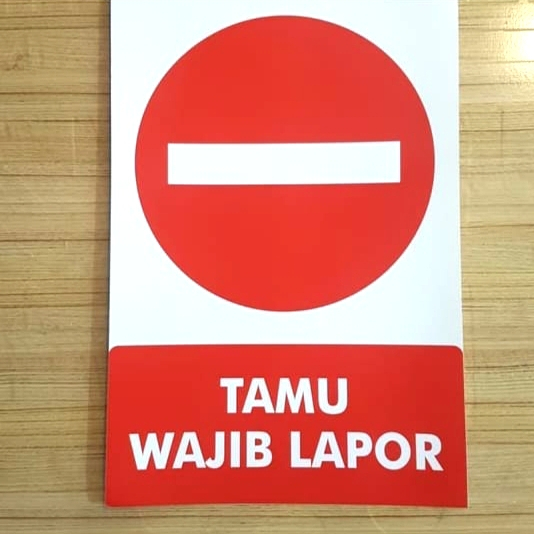 Jual Stiker Tamu Wajib Lapor 20x30 | Shopee Indonesia Jual Stiker Tamu Wajib Lapor 20x30 | Shopee Indonesia
