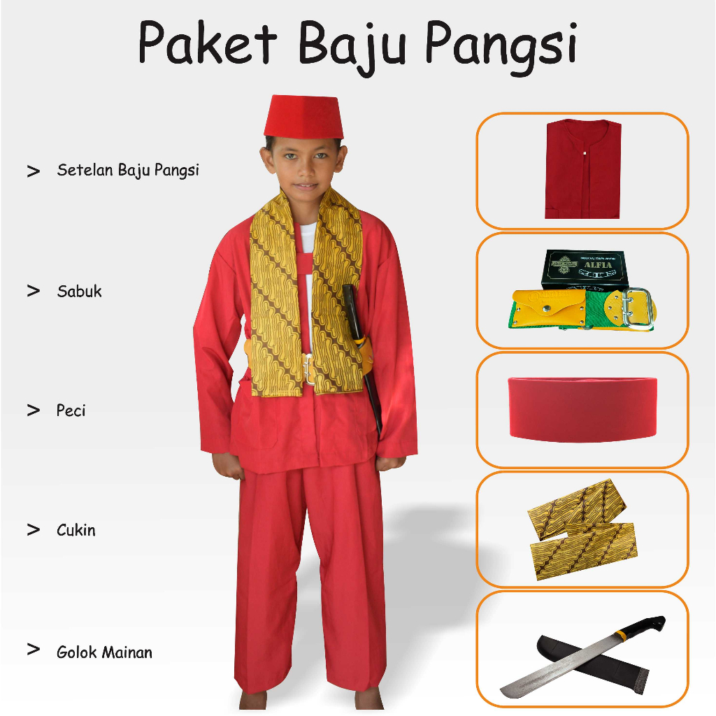 Jual Baju Pangsi Betawi Paling Lengkap ( Baju pangsi+sabuk+selendang ...