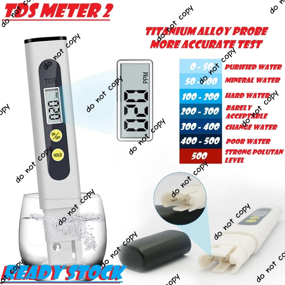 Jual TDS Meter 2 Alat Ukur Hidroponik TDS Meter Digital Alat Ukur Ppm ...
