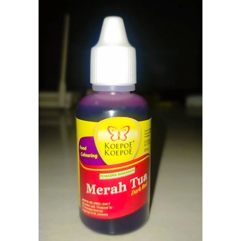 Jual Koepoe Pewarna Cair Merah Tua 30ml | Shopee Indonesia