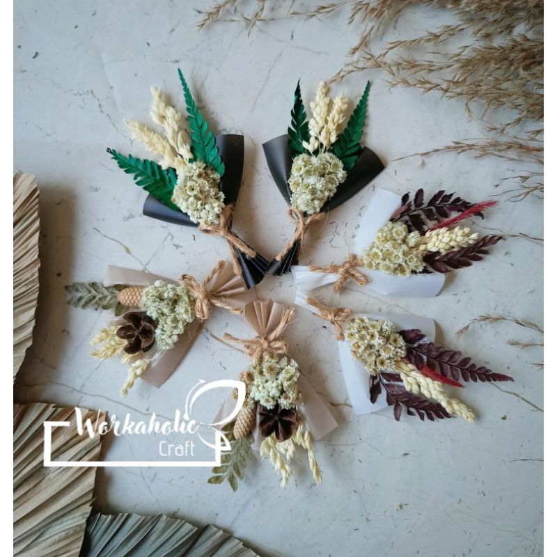 Jual Bros Mini Buket Rustik Korsase Jas Pengantin Pria Corsage ...