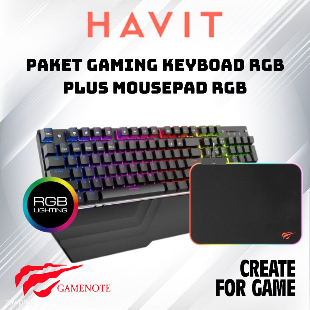 Jual HAVIT®HV-KB432L RGB Backlit mechanical keyboard with 104 keys Blue ...