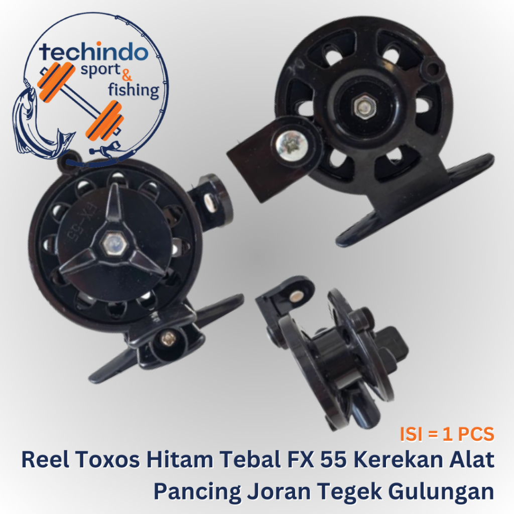 Jual Reel Toxos Hitam Tebal FX 55 Kerekan Alat Pancing Joran Tegek ...