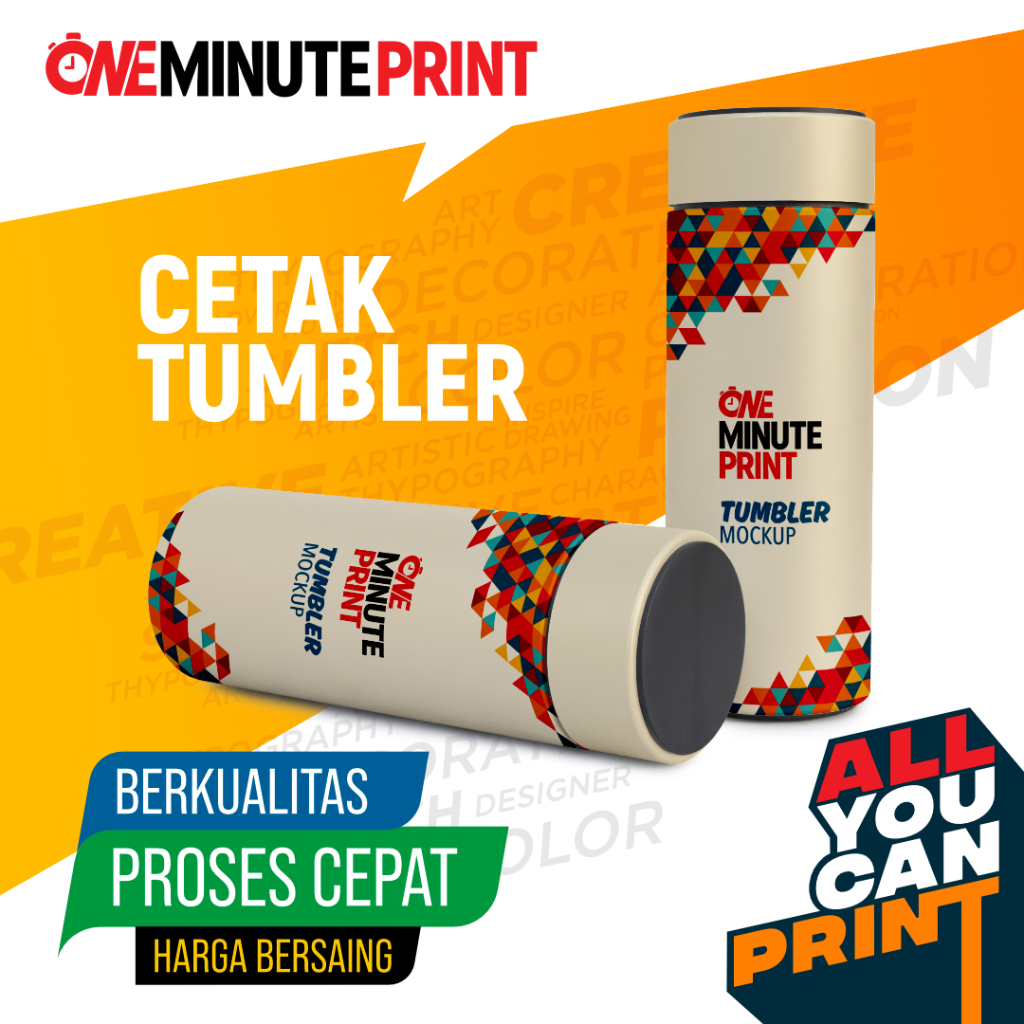 Jual Tumbler Custom / Cetak Tumbler / Tumbler LED UV - ONE MINUTE PRINT ...