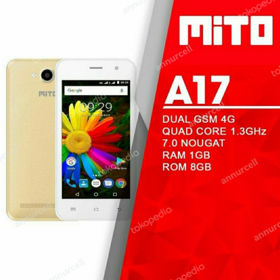 Jual Hp Android Smartphone Mito A17 Ram 1GB Rom 8GB 4.5inch 4G | Shopee ...