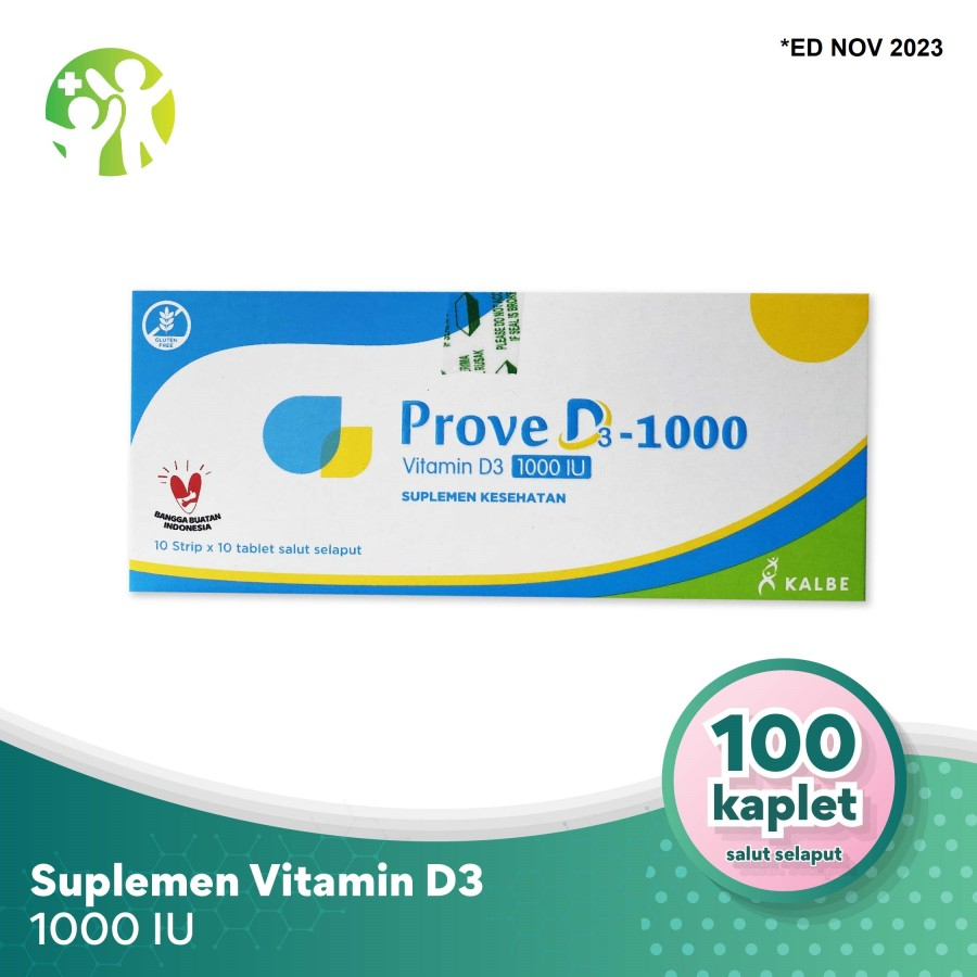 Jual PROVE D3 Tablet - Vitamin D3 1000 IU Kemasan 100 Kaplet | Shopee ...