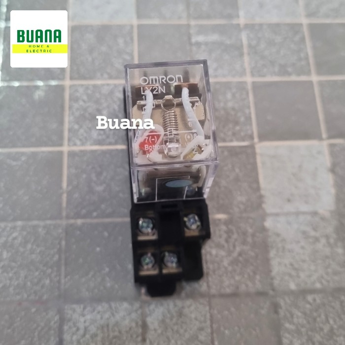 Jual Relay OMRN LY2N 220VAC plus socket / ly2n 220v ac relay 8 pin ...