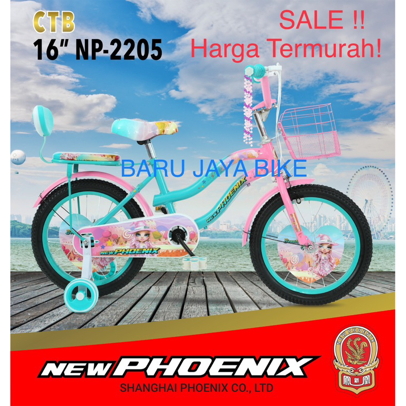 Jual Sepeda Anak Cewek 18 inch 16 inch 12 inch NEW PHOENIX 2205 ...