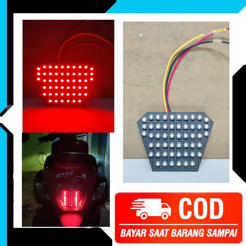 Jual LAMPU STOP LED RUNNING 8 MODE MOTOR GENIO TH 2019 S/D 2023 MODE ...