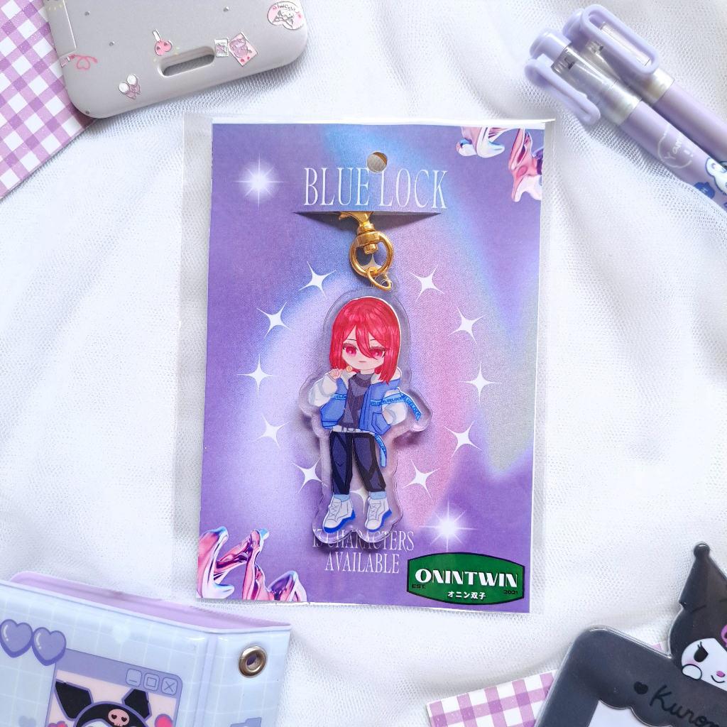 Jual BLUELOCK Cyberpunk series keychain by Onintwin / keychain blue ...