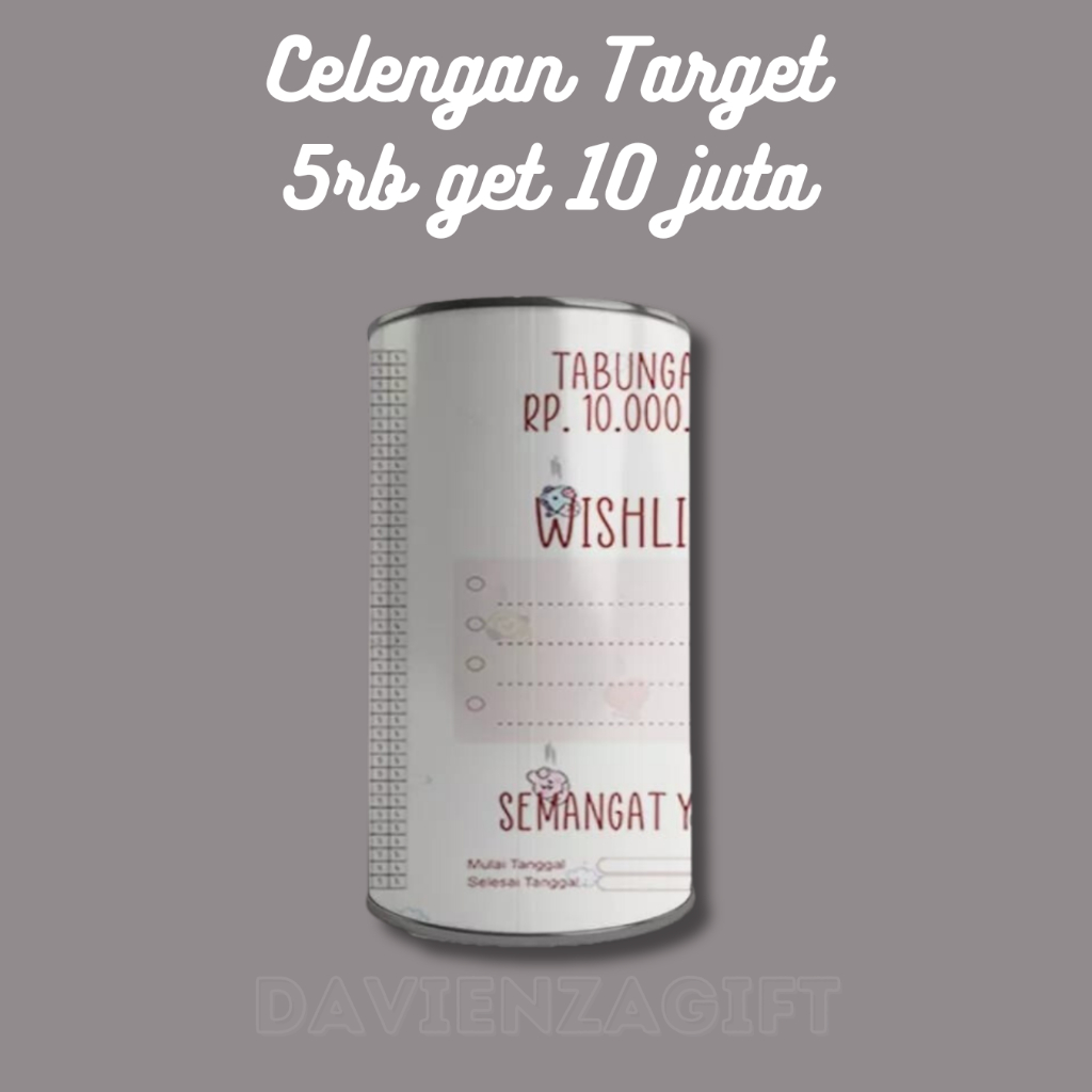 Jual Celengan Target 10 Juta Pecahan 5k Ukuran 20x10cm | Shopee Indonesia