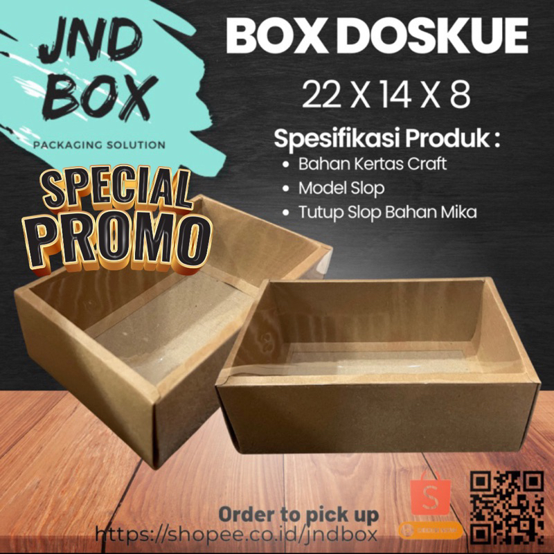 Jual Box Doskue 22 x 14 x 8 cm Model Slop | Shopee Indonesia