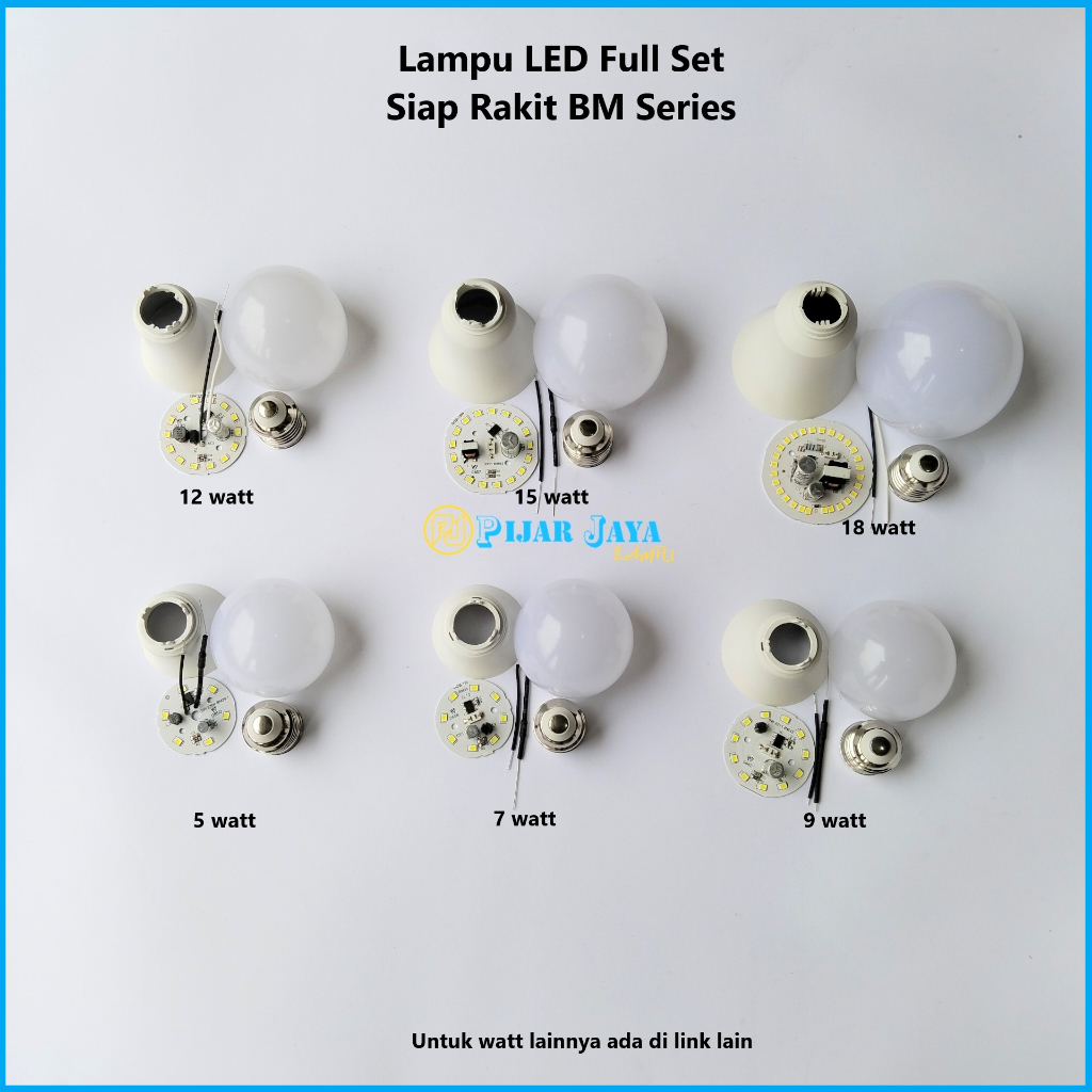 Jual Paket Lampu LED BM Full Set Siap Rakit 5 7 9 12 15 18 20 25 30 40 ...