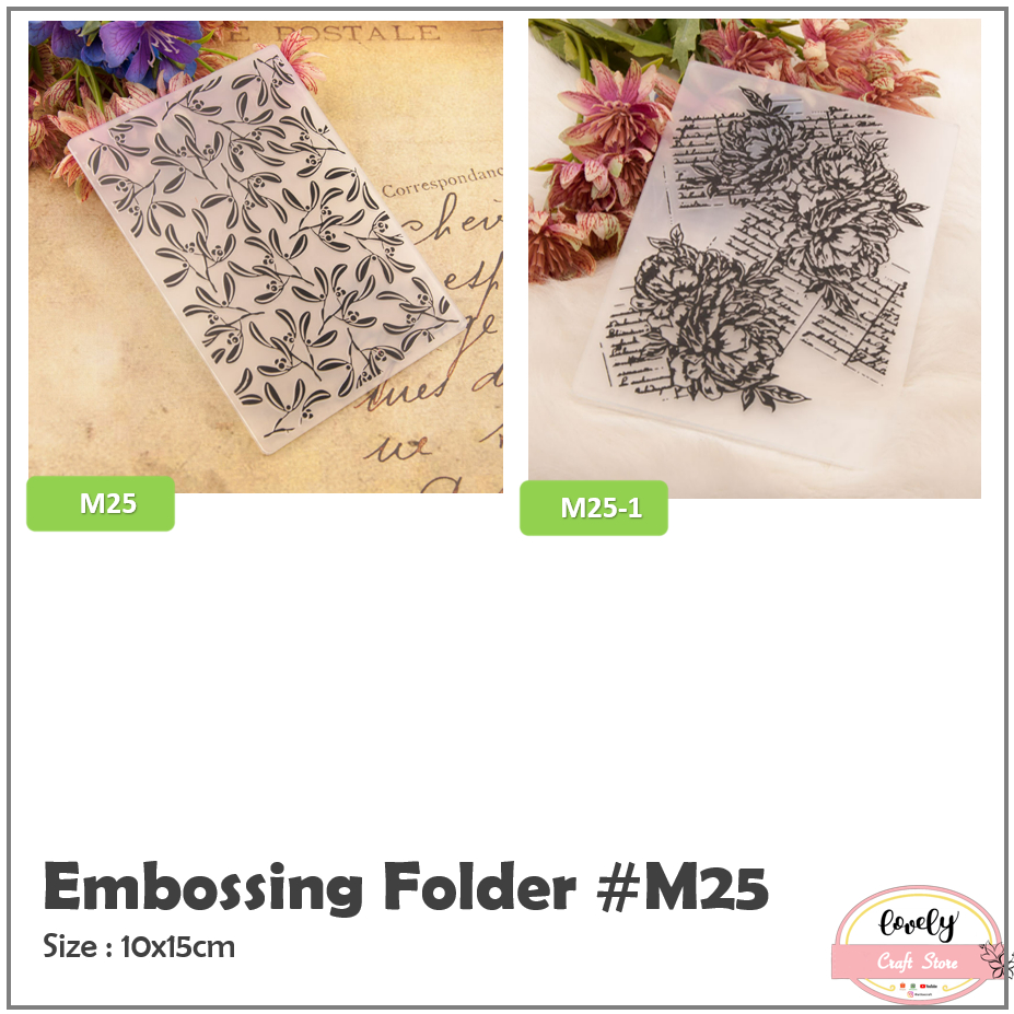 Jual LovelyCraftStore | M25 - Embossing folder Emboss Folder untuk ...