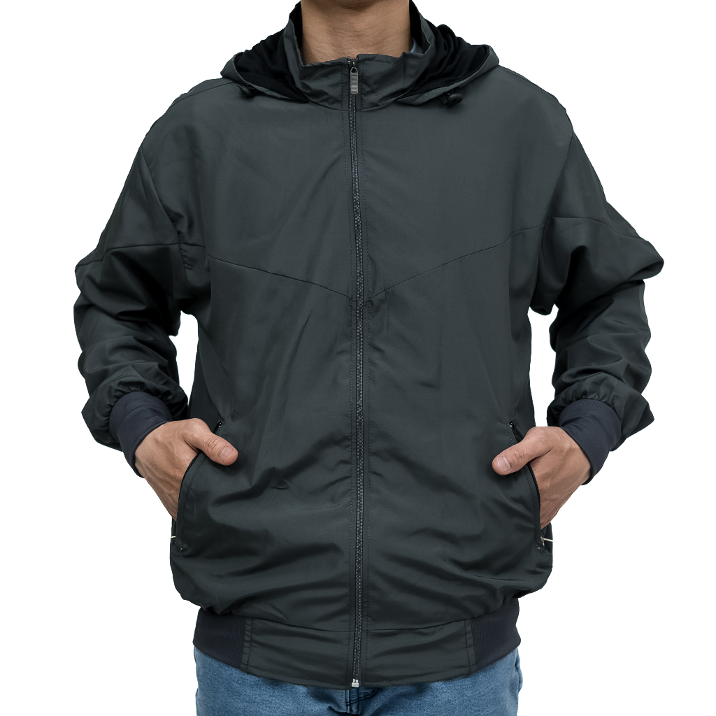 Jual INDO - Jaket Parasut Polos Olahraga Sporty Jogging | Jacket ...