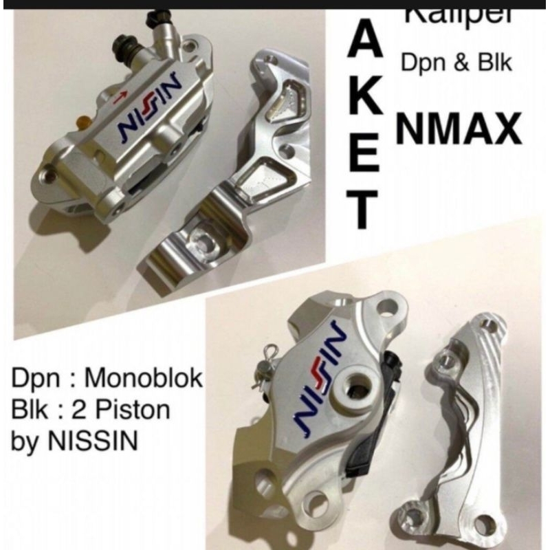 Jual PAKET HEMAT - KALIPER MONOBLOK DEPAN YAMAHA NMAX + BELAKANG 2 PISTON YAMAHA NMAX OLD SET ...