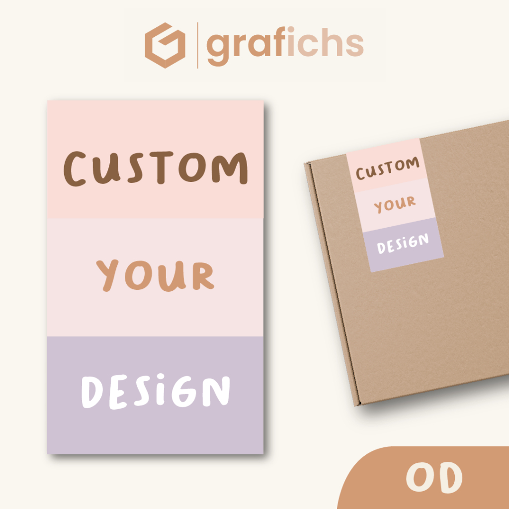 Jual 11-21 Pcs Stiker Segel Box Packaging Custom Desain SB01 - SB07 by ...