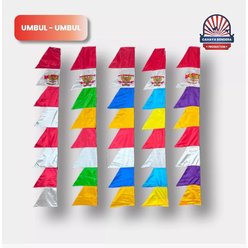 Jual Umbul umbul 17 agustus bendera warna warni bendera proklamasi bendera indonesia | Shopee ...
